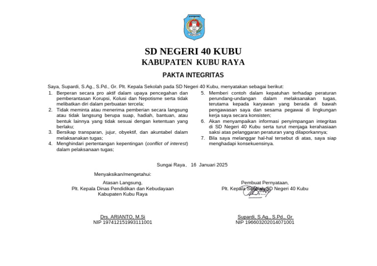 Contoh Pi Kepsek | PDF