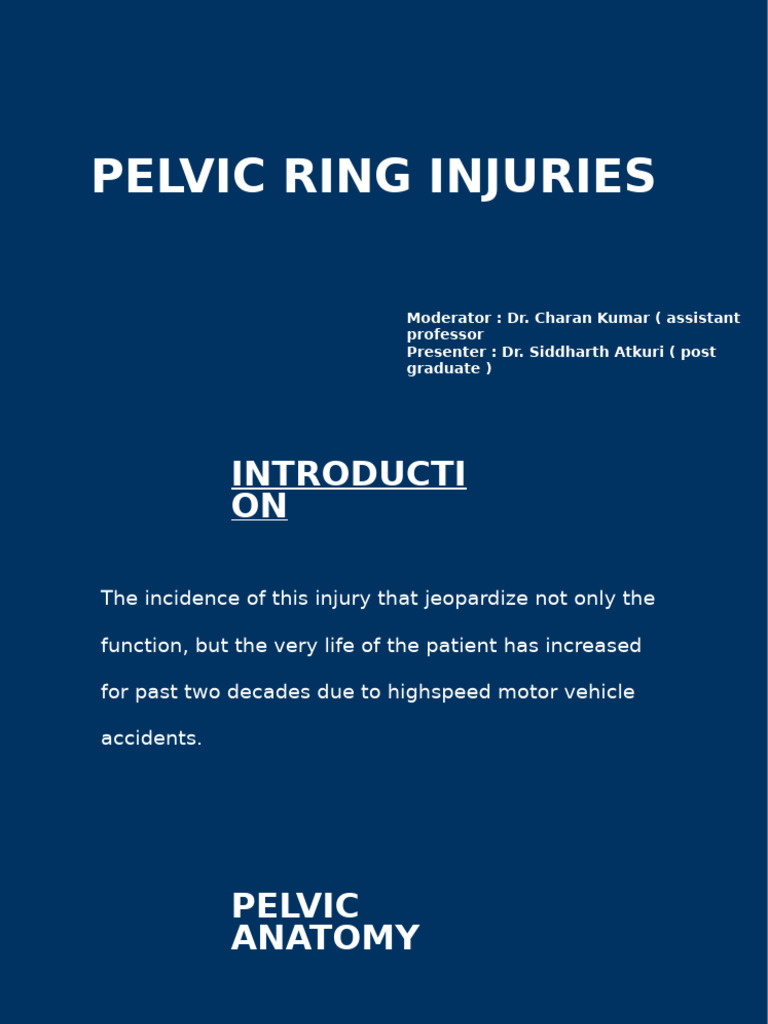 Sidd Pelvic Ring Injuries | PDF | Pelvis | Musculoskeletal System