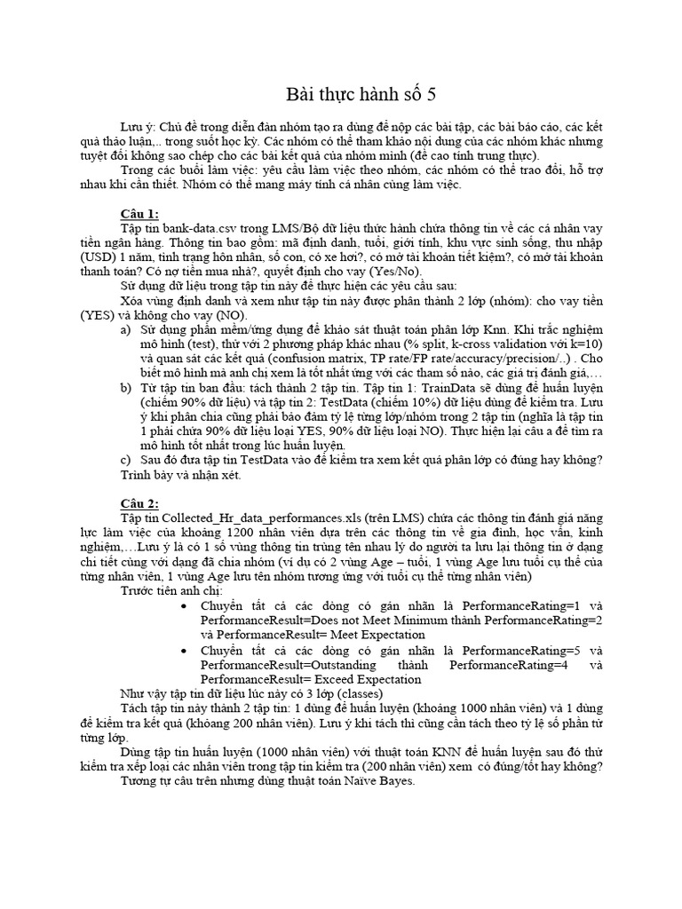 Bai Thuc Hanh So 5 | PDF