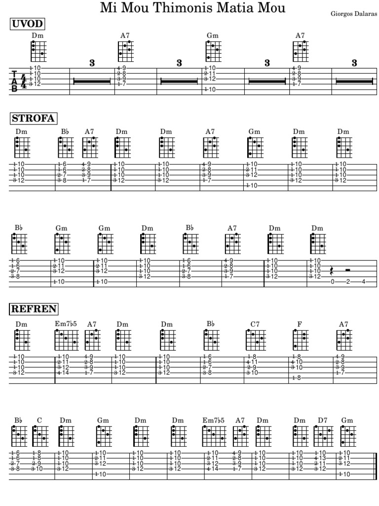 Giorgos Dalaras - Mi Mou Thimonis Matia Mou | PDF
