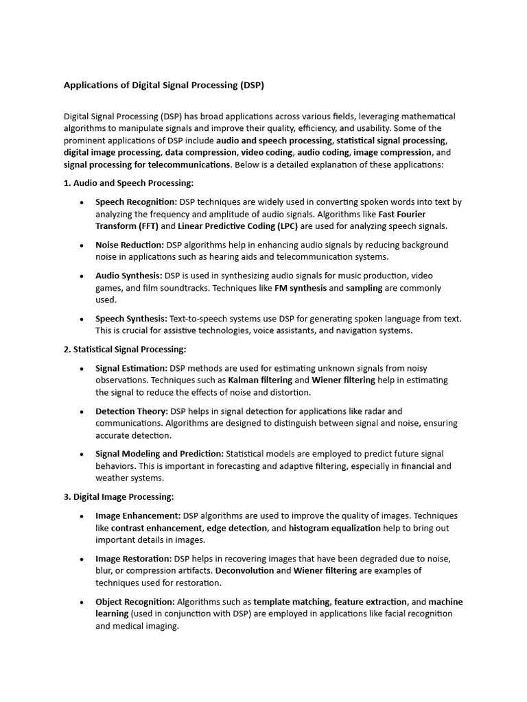 Dsp Theory | PDF | Data Compression | Image Segmentation