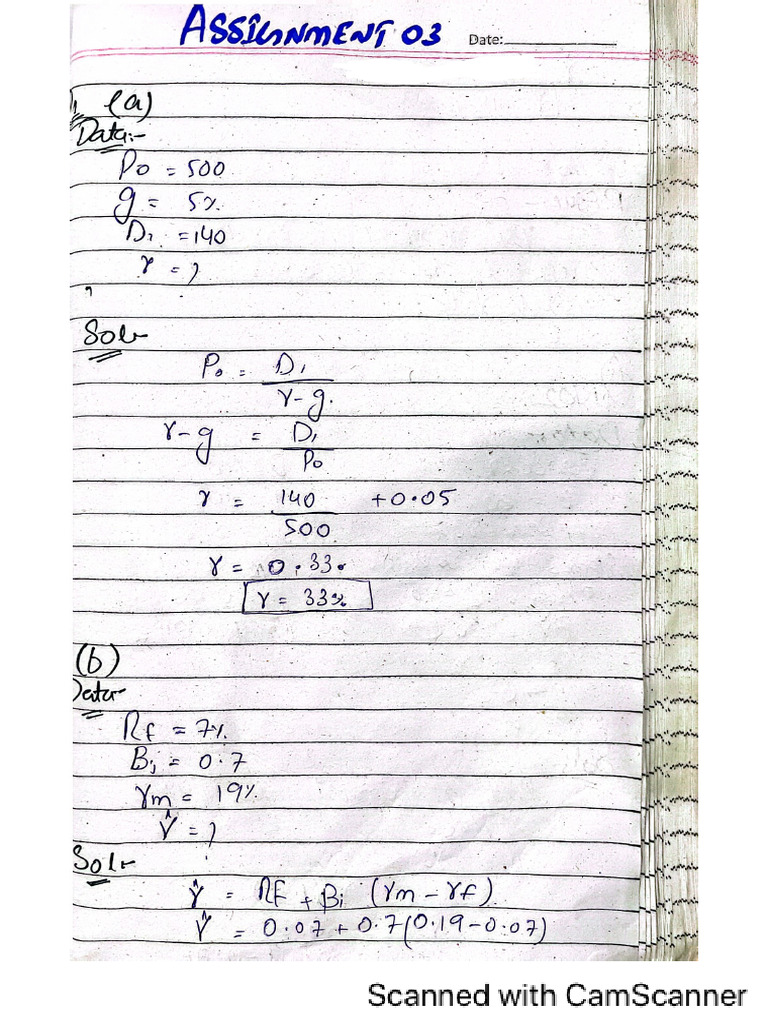 Assignment 3 FMA | PDF