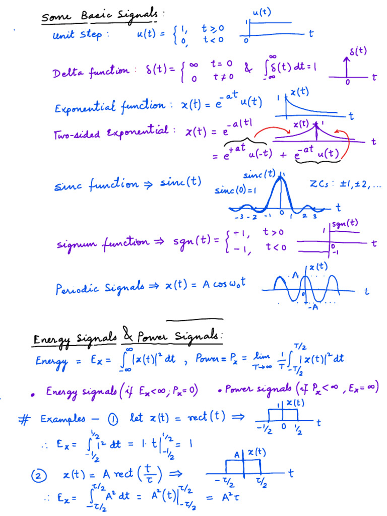 Basic Signals, Energy, Power Signals | PDF