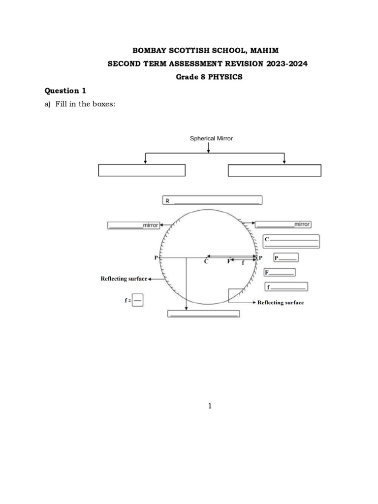 Grade 8 Physics Revision 2023-2024 | PDF | Force | Acceleration