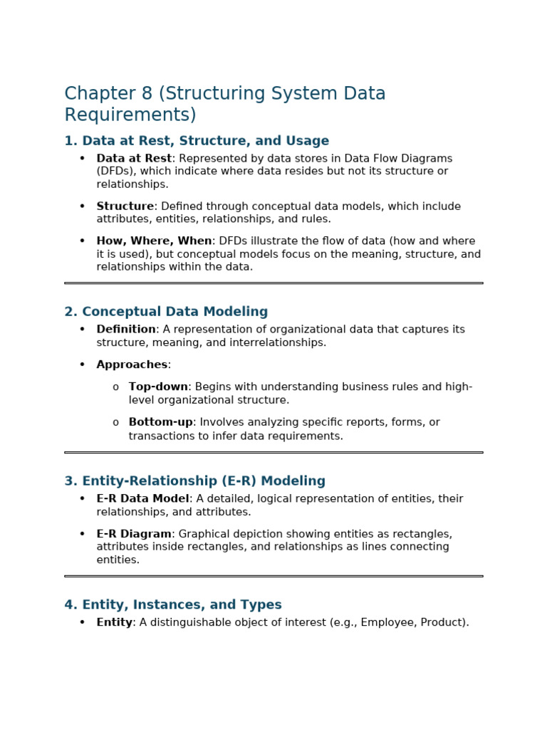 Structuring System Data Requirements | PDF | Conceptual Model | Class (Computer Programming)