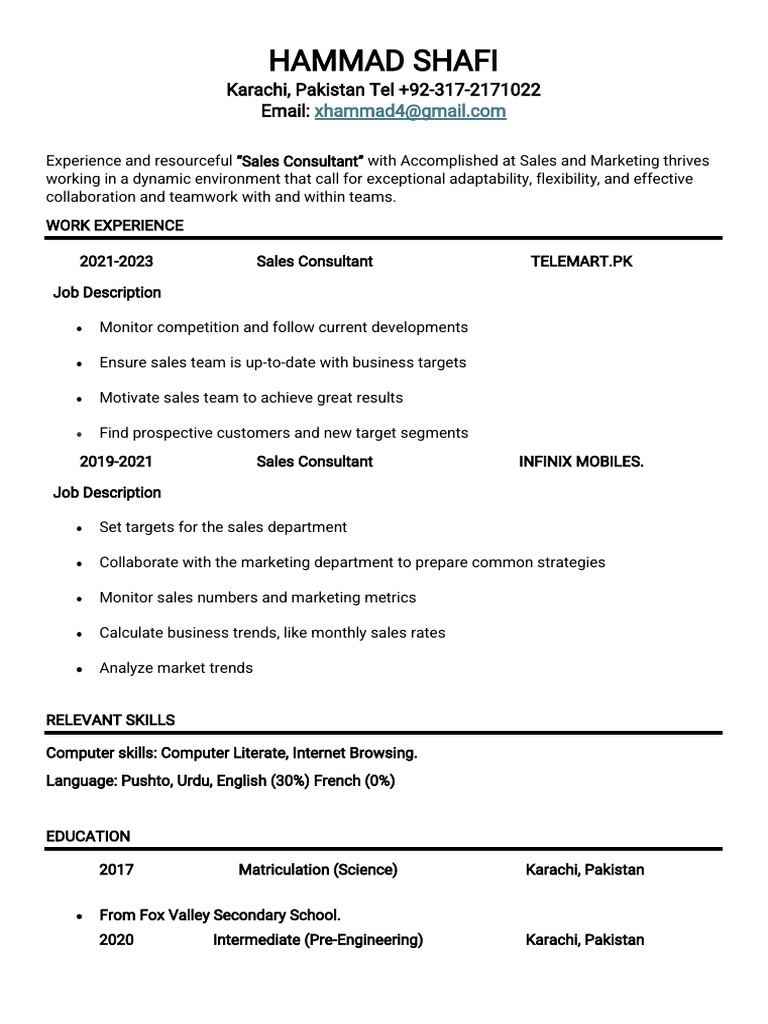 Hammad Shafi 1 | PDF