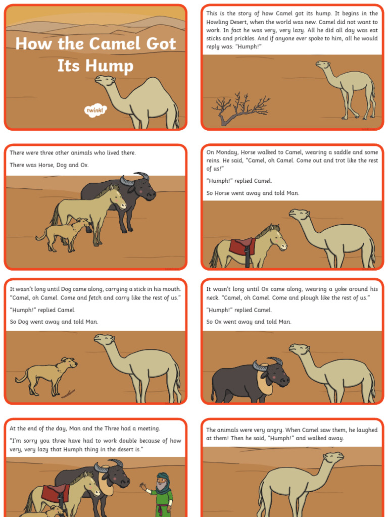 T TP 7307 How The Camel Got Its Hump Story Sequencing Cards Ver 1 | PDF ...