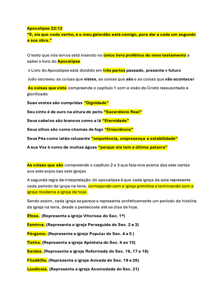 Apocalipse 22-12 | PDF