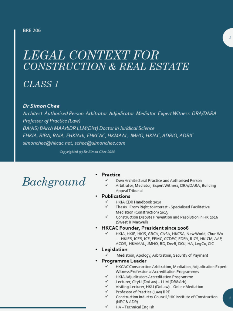 BRE 206 Legal Context For CRE 2024 | PDF | Precedent | Justice