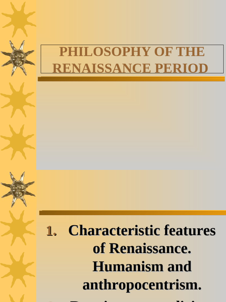 Lecture N 7. The Philosophy of The Renaissance Period-1 | PDF ...