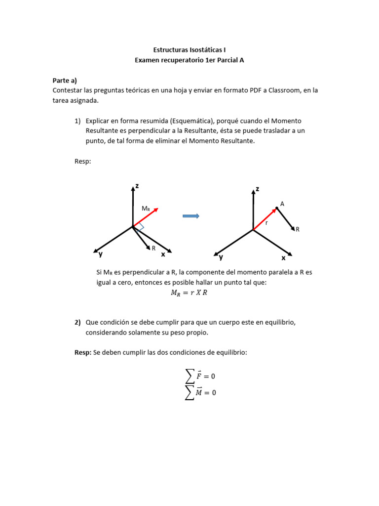 Estructuras Isostáticas I Rec. 1er A | PDF