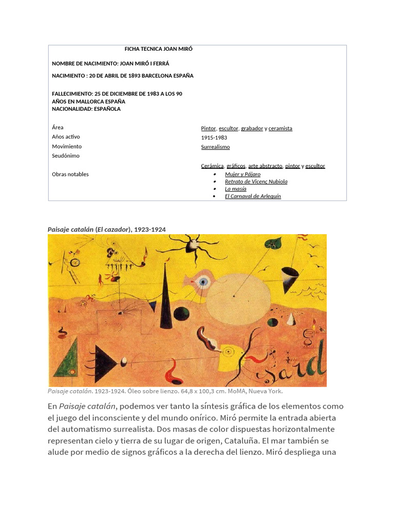 Joan Miró | PDF