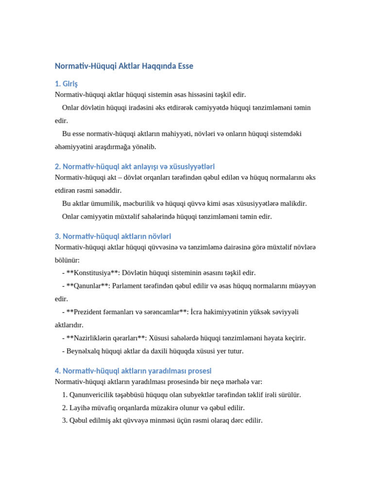 Normativ_Huquqi_Aktlar_Esse_Updated | PDF