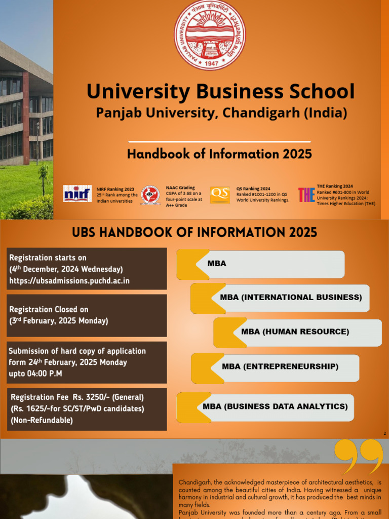 ubs-handbook25 | PDF | Master Of Business Administration | Disability