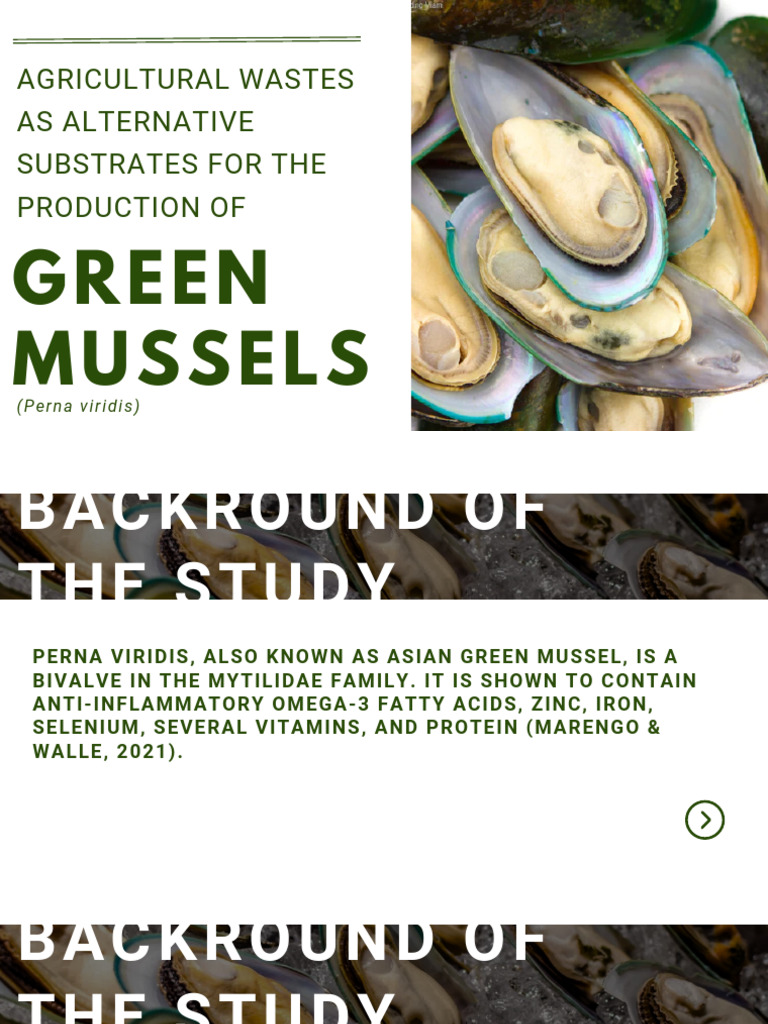 Green Mussels and Agricultural Waste Substrates | PDF