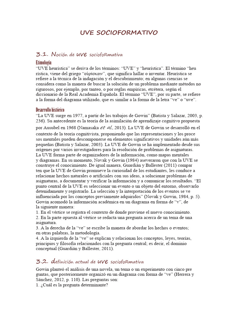 Practico - Uve Socioformativo | PDF | Metacognición | Conocimiento