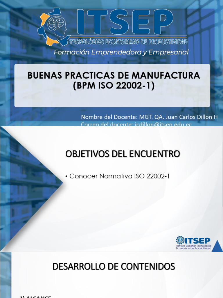 Buenas Prácticas de Manufactura ISO 22002-1 | PDF | Alimentos | Lavado ...