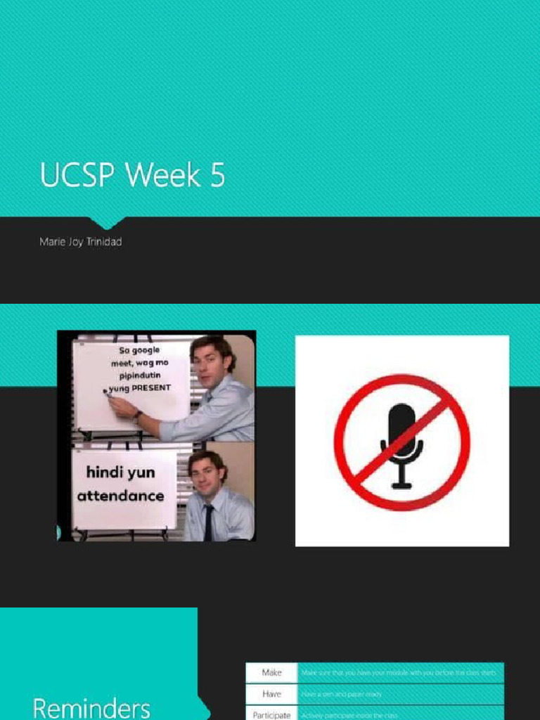 Ucsp Lesson 5 | PDF