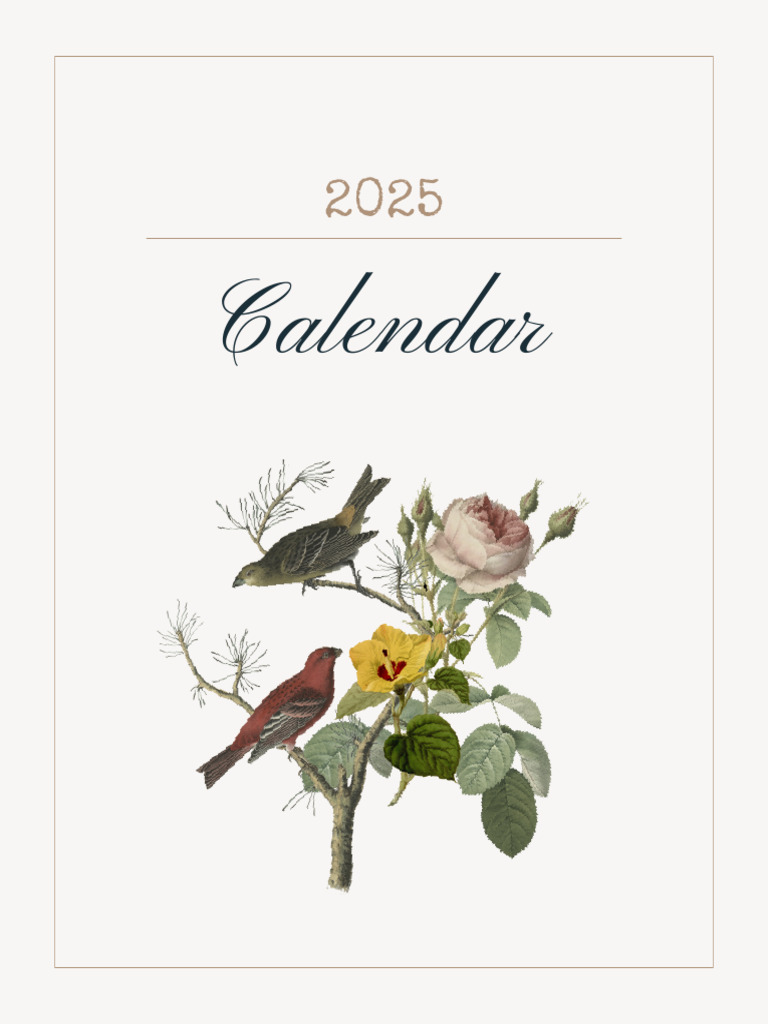 2025 Printable Calendar Template | PDF