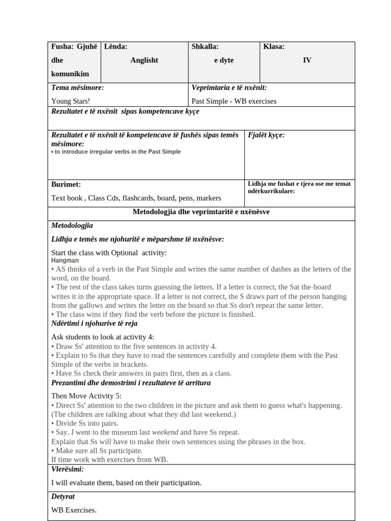 Lesson Plan No 4 | PDF