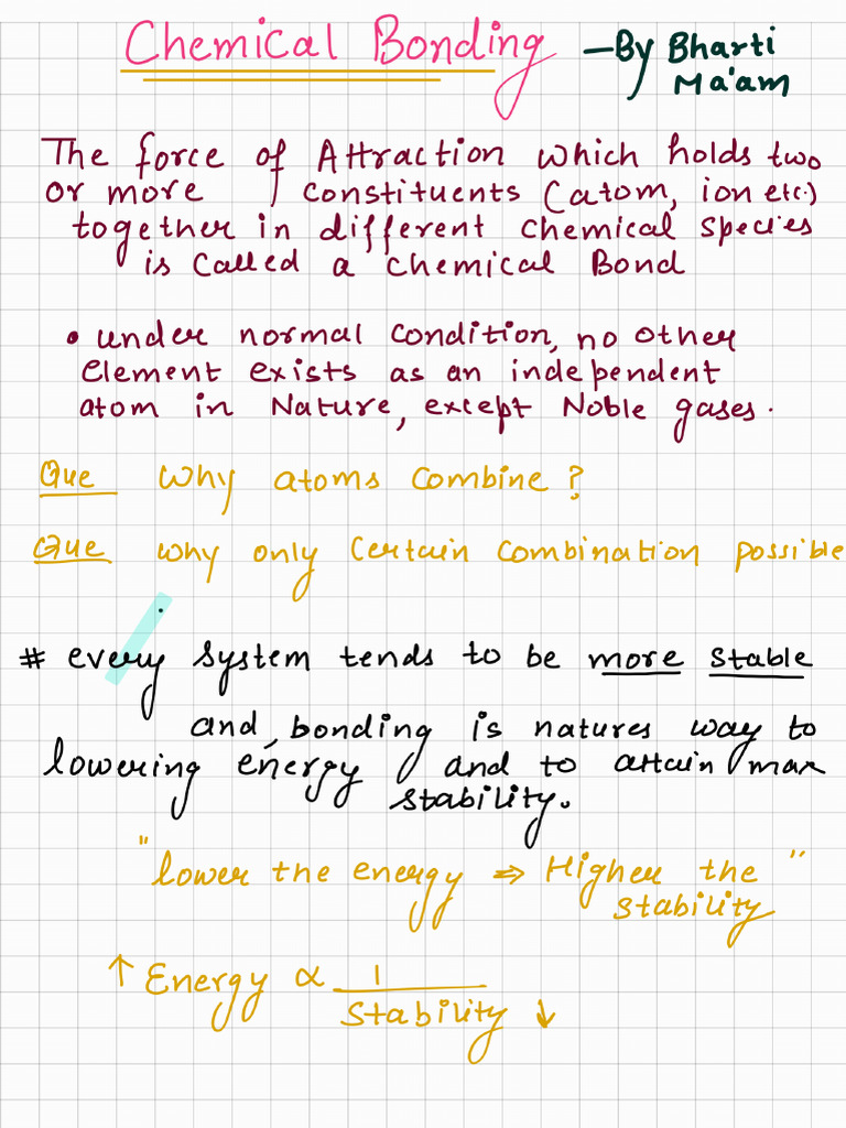 Chemical Bonding - 250119 - 142845 | PDF