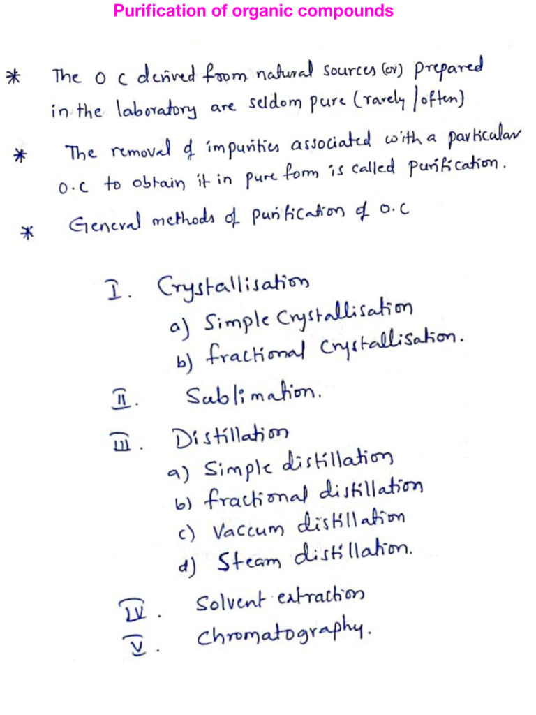 Organic Compound Purification Guide | PDF