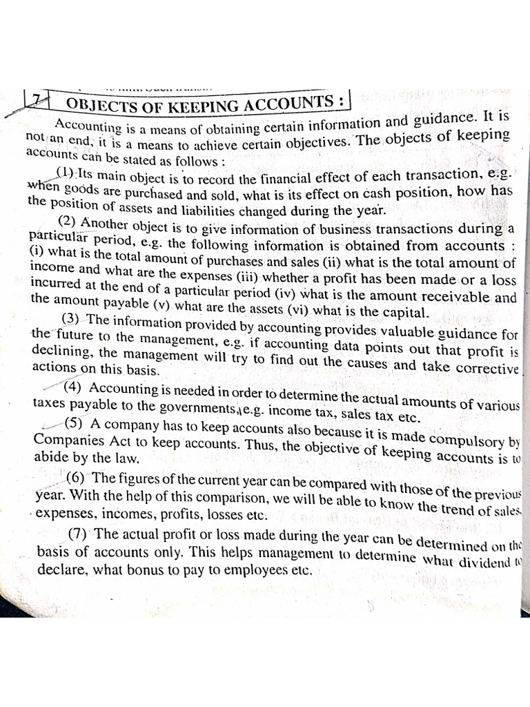 Objectives of accounting | PDF