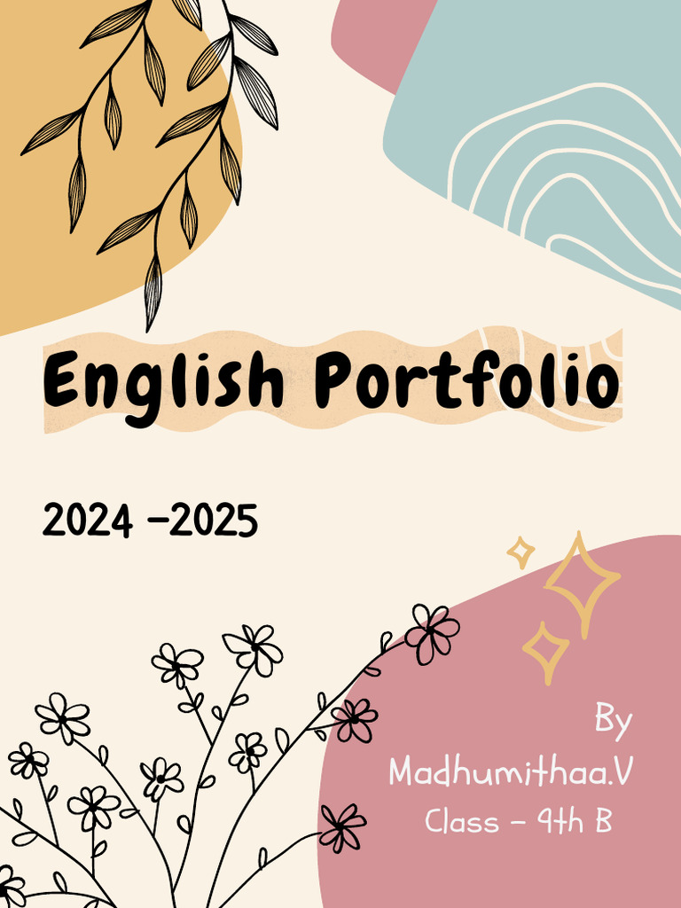 English Portfolio Frontpage For Madhu | PDF