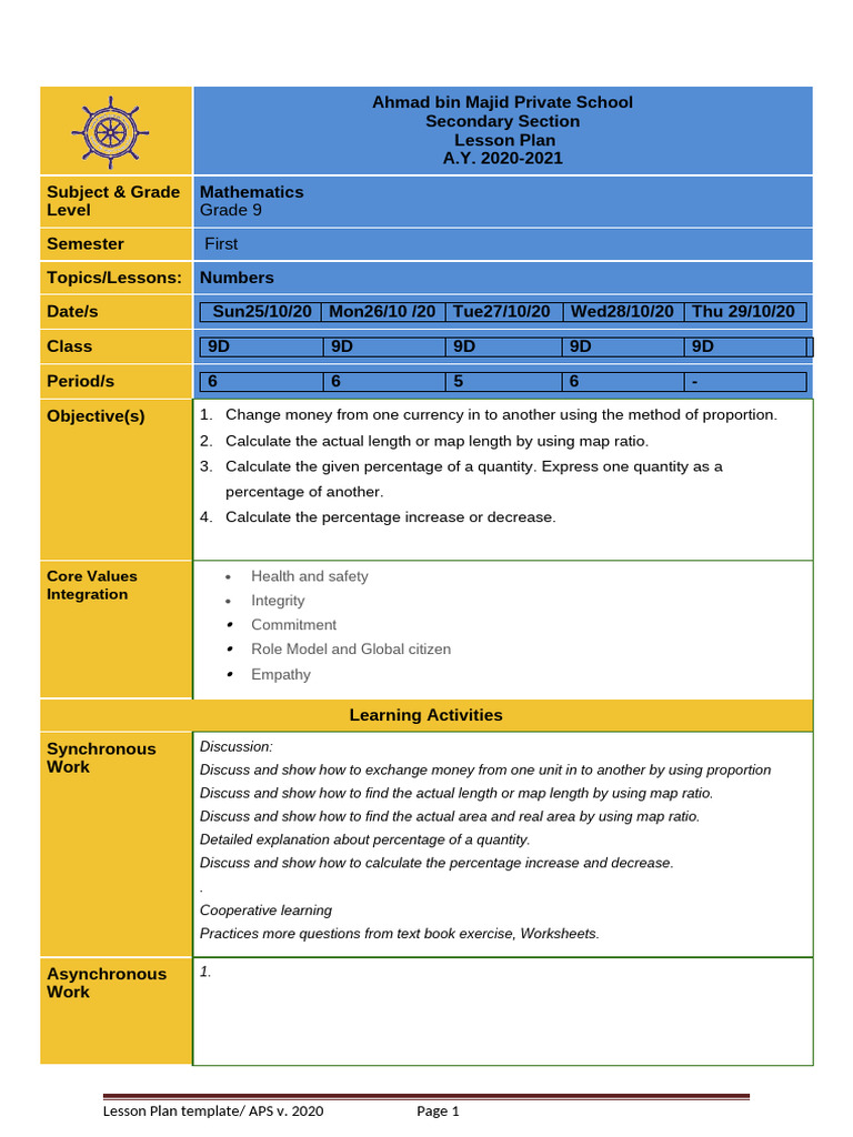 LP G9 Alquma Week 5 | PDF | Lesson Plan | Worksheet