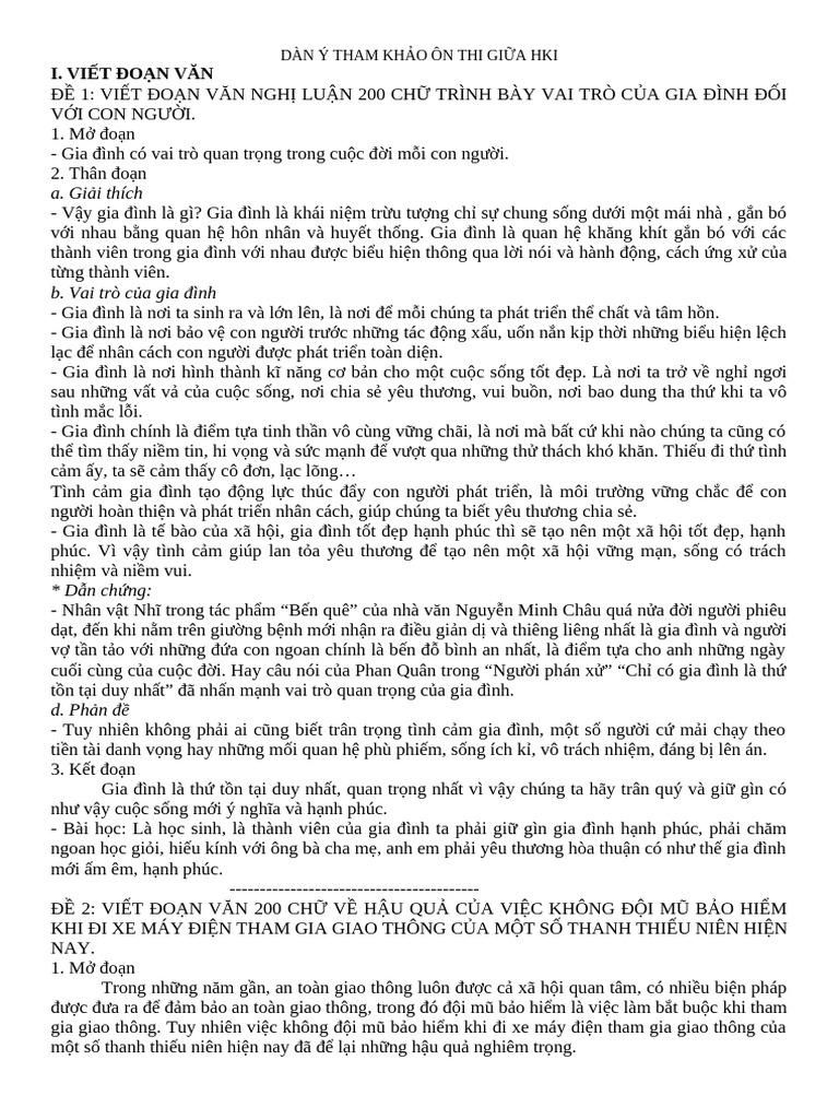 Dàn Ý Tham KH o | PDF