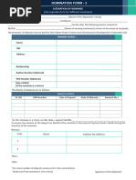 Nomination Forms For Change of Nominee (Da3) PDF | PDF | Deposit ...