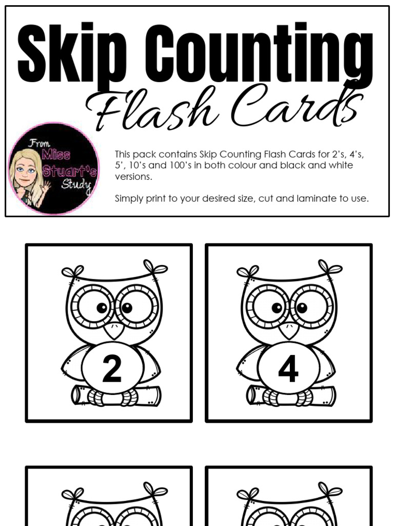SkipCountingFlashCards 1 | PDF
