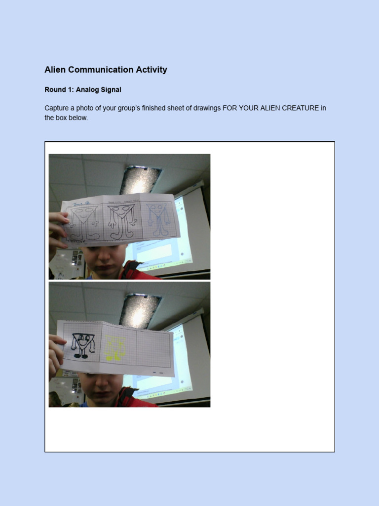 Alien Drawing Activity: Analog vs Digital | PDF