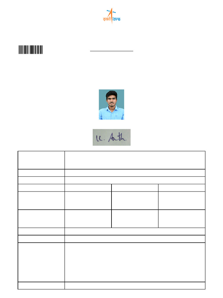 ISRO Scientist/Engineer-SC Application | PDF | Vocational Education ...