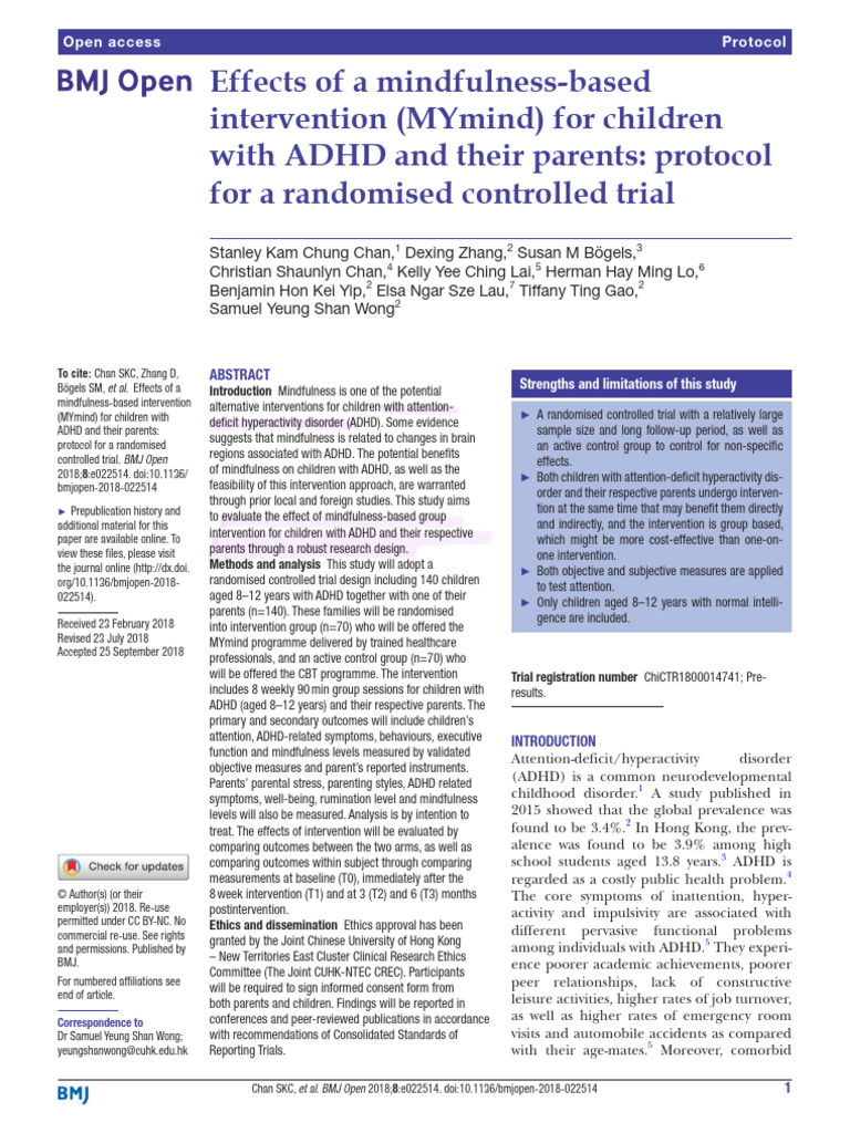 Mindfulness-EFFECTS OF A MINDFULNESS BASED INTERVENTION MYMIND FOR ...