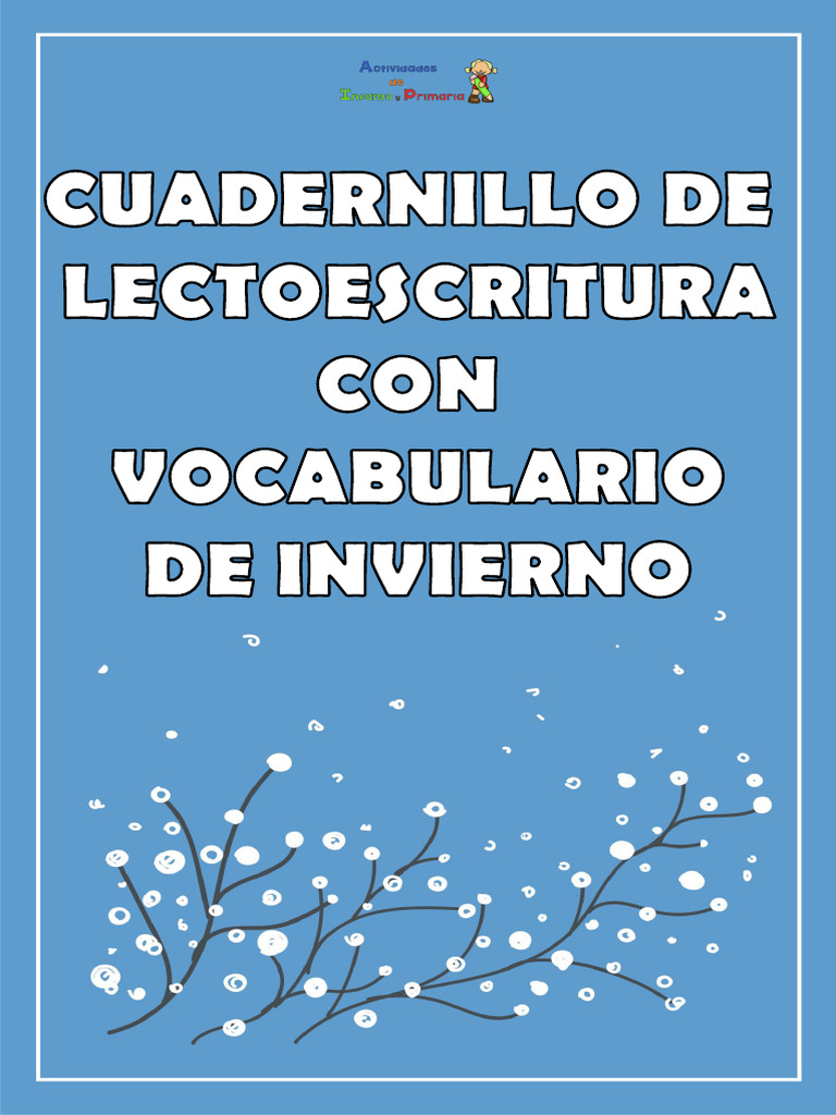 Cuadernillo de Lectoescritura Vocabulario Invierno 1 | PDF