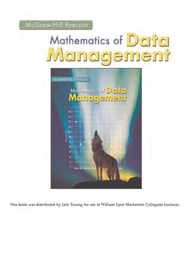 MDM4U Data Management Textbook PDF | PDF