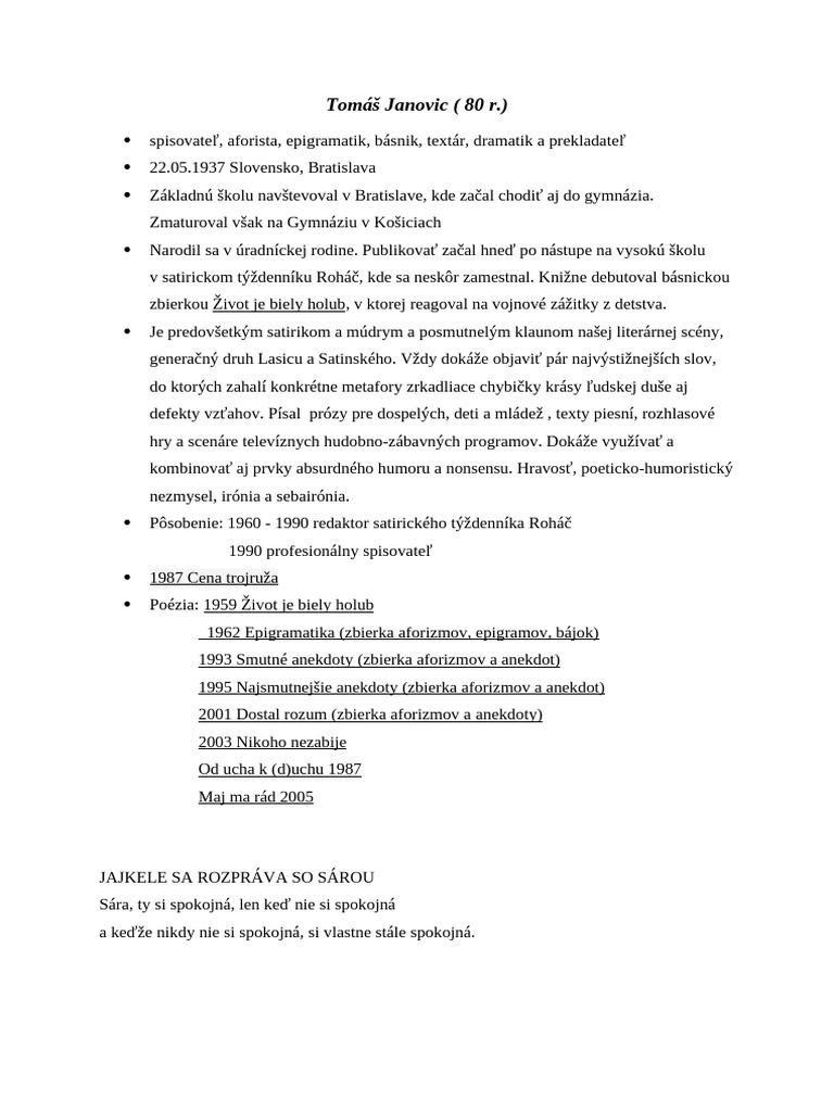 Tomáš Janovic | PDF
