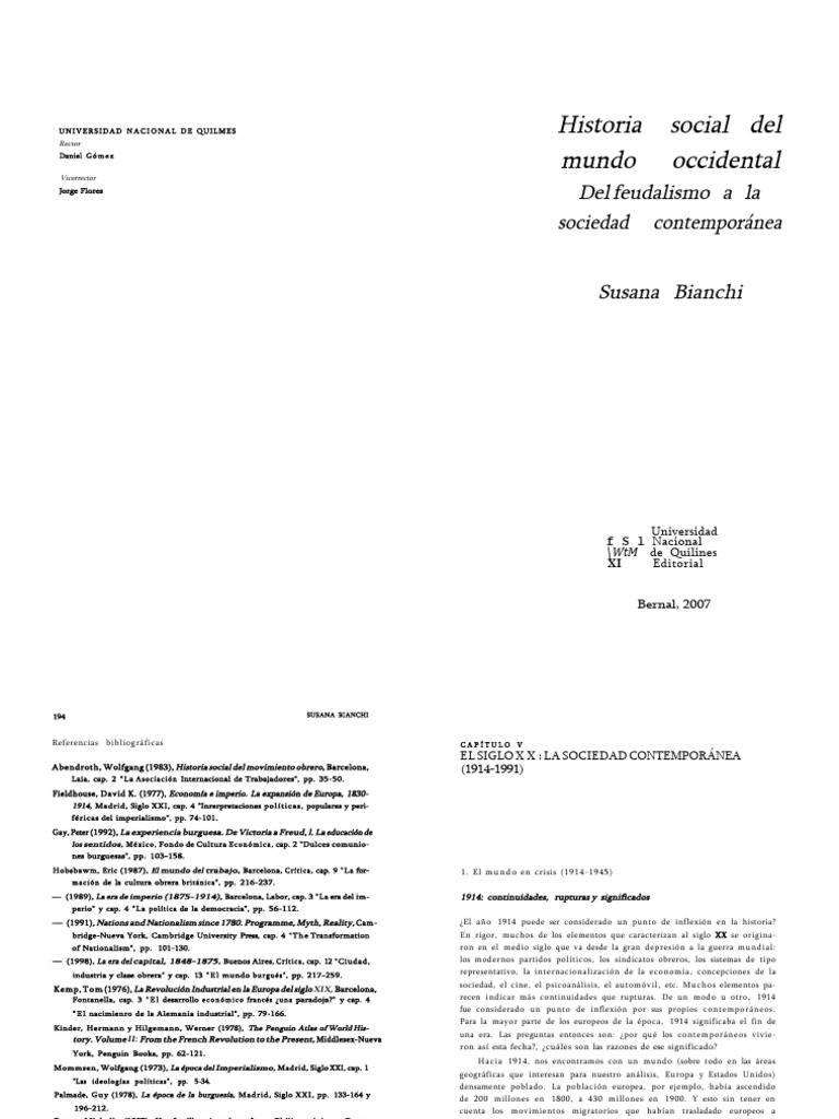 Bianchi Historia - Social - Del - Mundo - Occidental - Cap. V El Siglo ...
