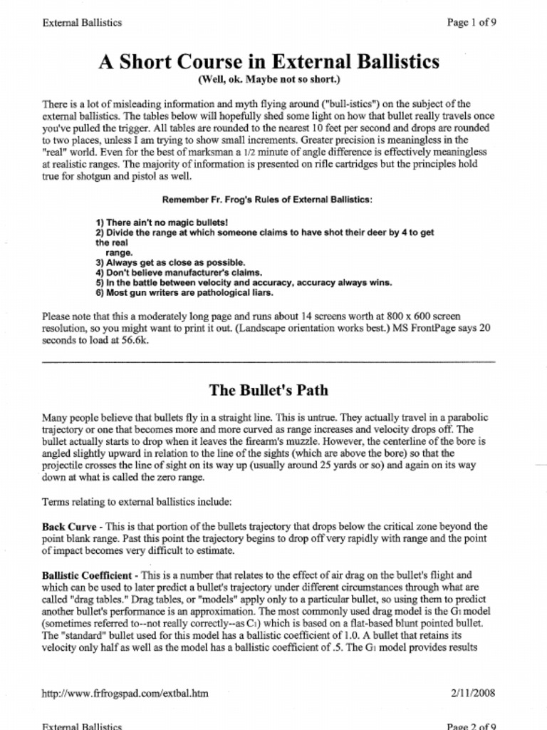 Understanding External Ballistics Basics | PDF | Bullet | Firearms