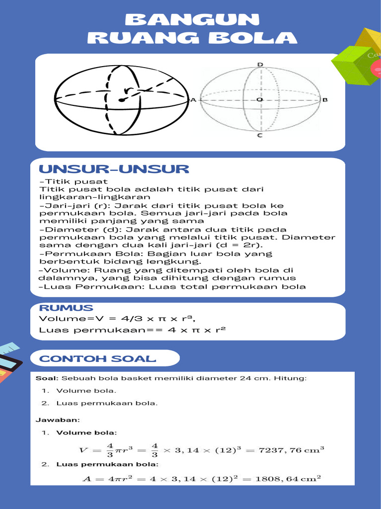 Unsur dan Rumus Bangun Ruang Bola | PDF