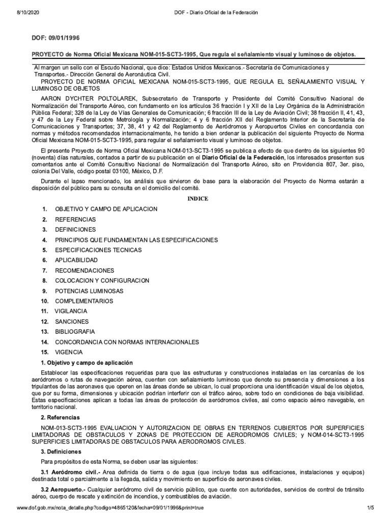 Nom 015 SCT3 1995 | PDF