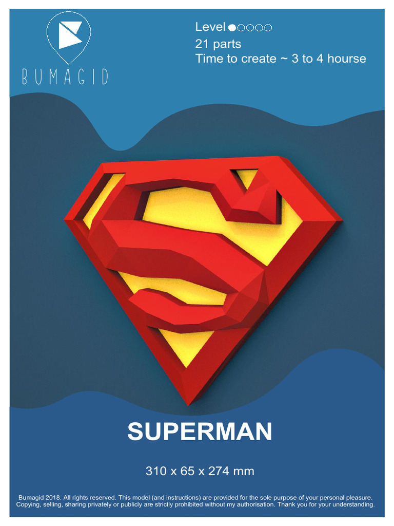 4pages Instructions Superman Bybumagid | PDF