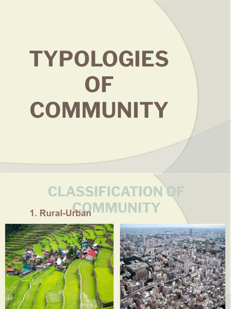 Community Classification and Action Guide | PDF | Community | Solidarity