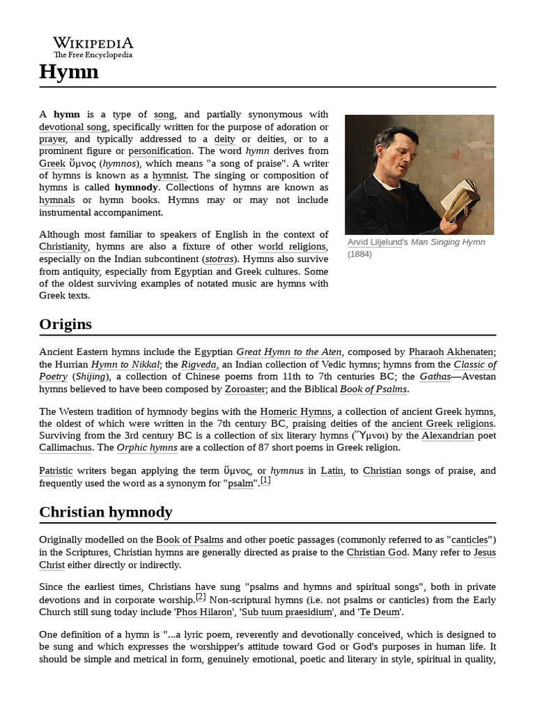 Hymn | PDF | Hymns | Metre (Poetry)