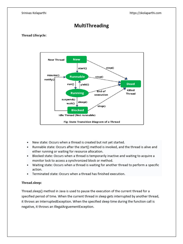 MultiThreading | PDF | Thread (Computing) | Computer Architecture MultiThreading | PDF | Thread (Computing) | Computer Architecture