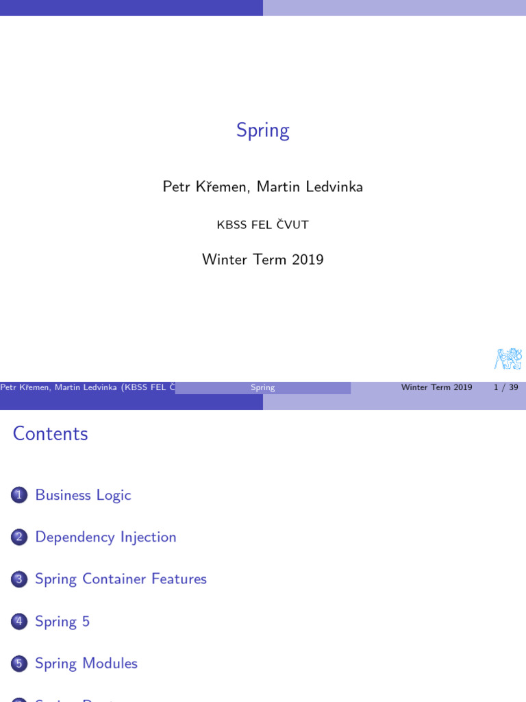 lecture-04-spring-s | PDF | Spring Framework | Computer Programming