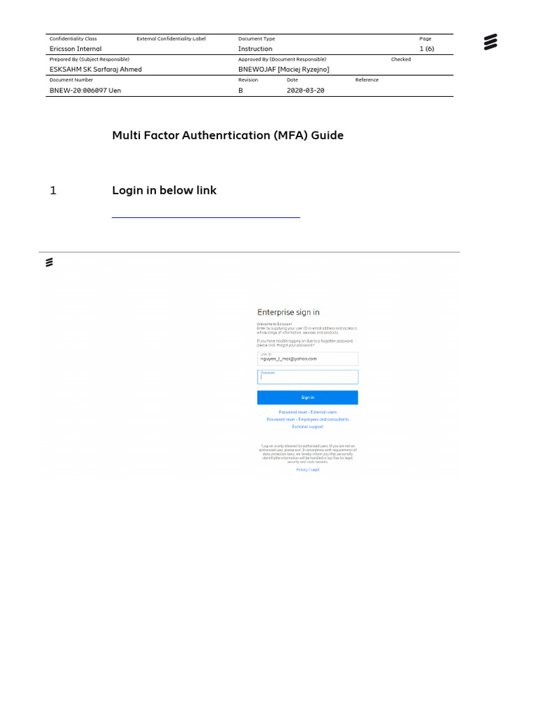 Multi Factor Authentication (MFA) Guide | PDF | Authentication ...
