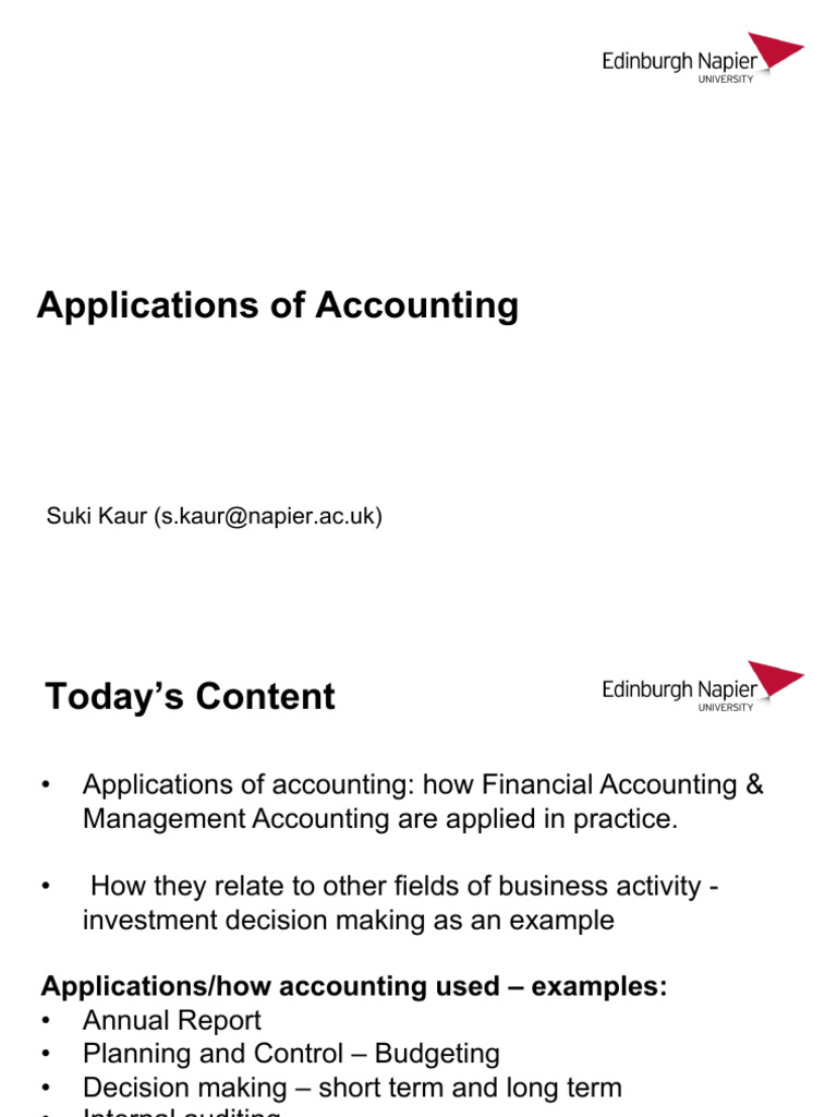 Applications of Accounting in Business | PDF | Investing | Risk