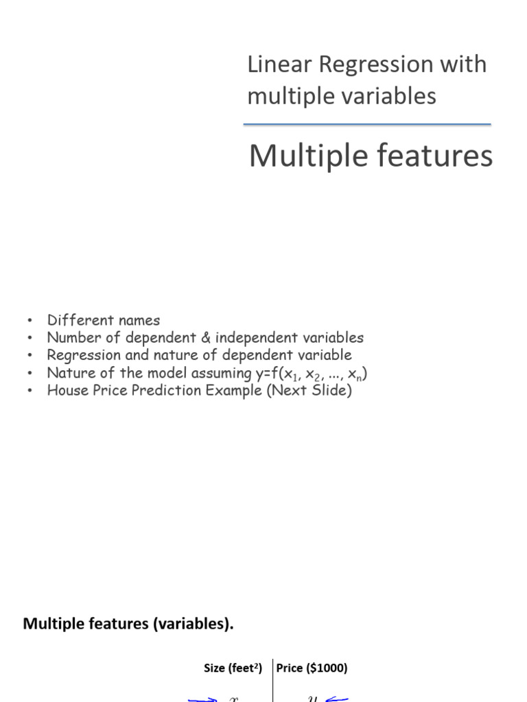 Multivariate Linear Regression Guide | PDF | Regression Analysis | Dependent And Independent ...